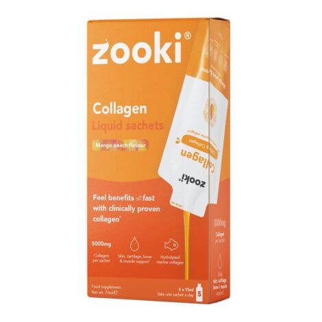 Zooki Collagen 5000mg Marine Mango Peach 5 Sachets Box - Health Box